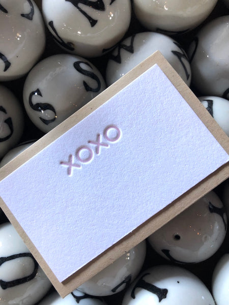 xoxo Tiny Card – jill.cate design & letterpress
